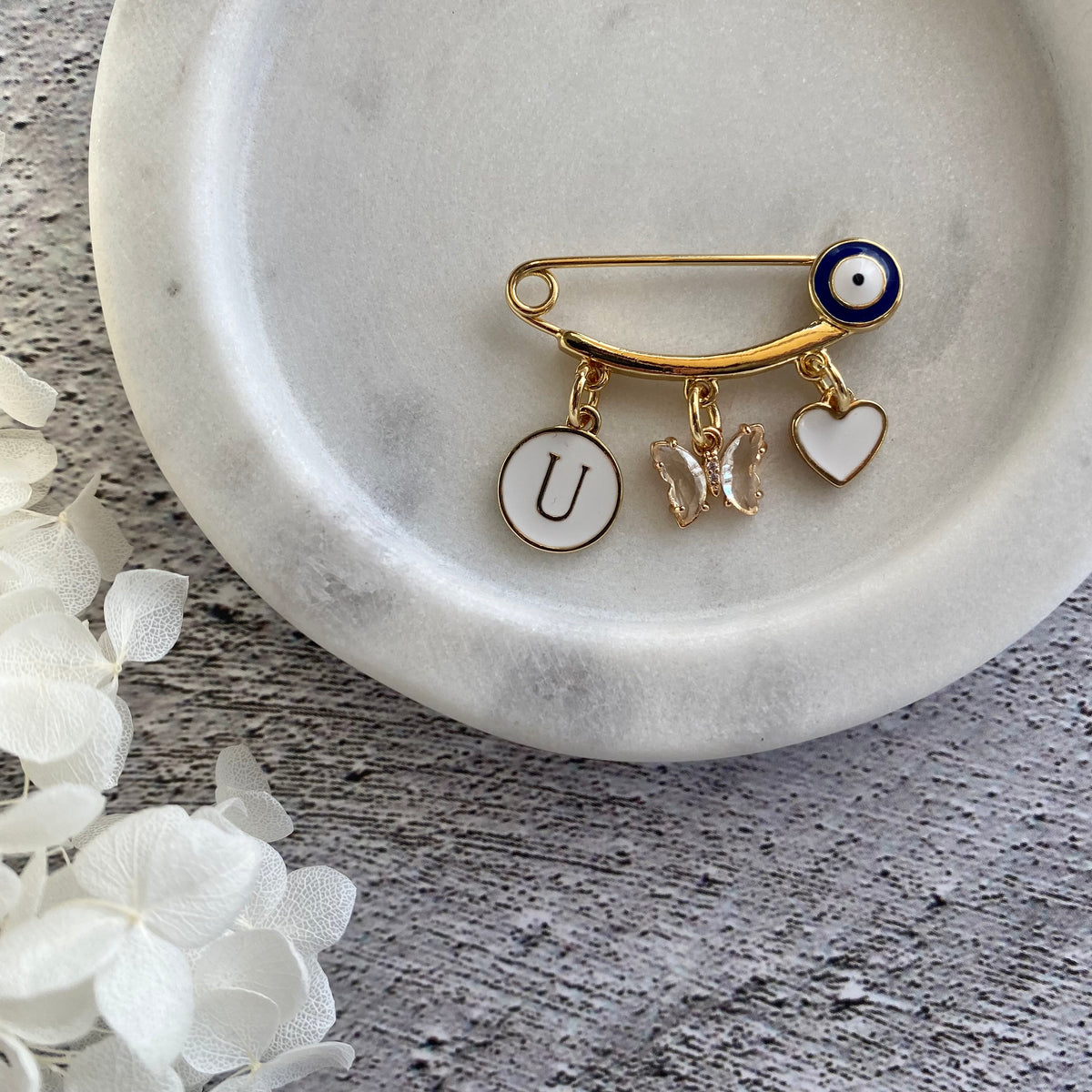 White Protection Pin – Luxe Keepsake Co
